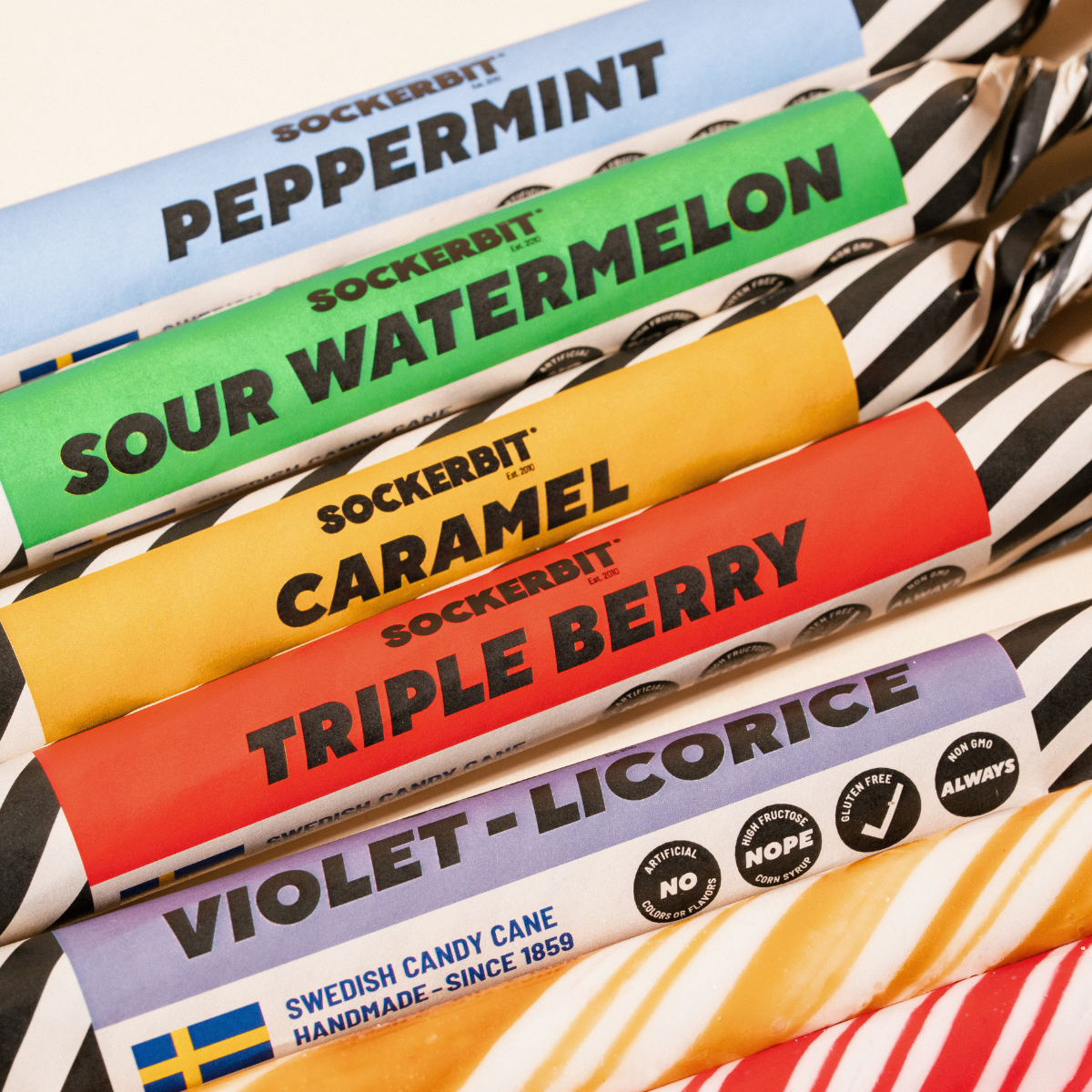 Assorted Swedish Candy Canes – Bench Pressed Letterpress