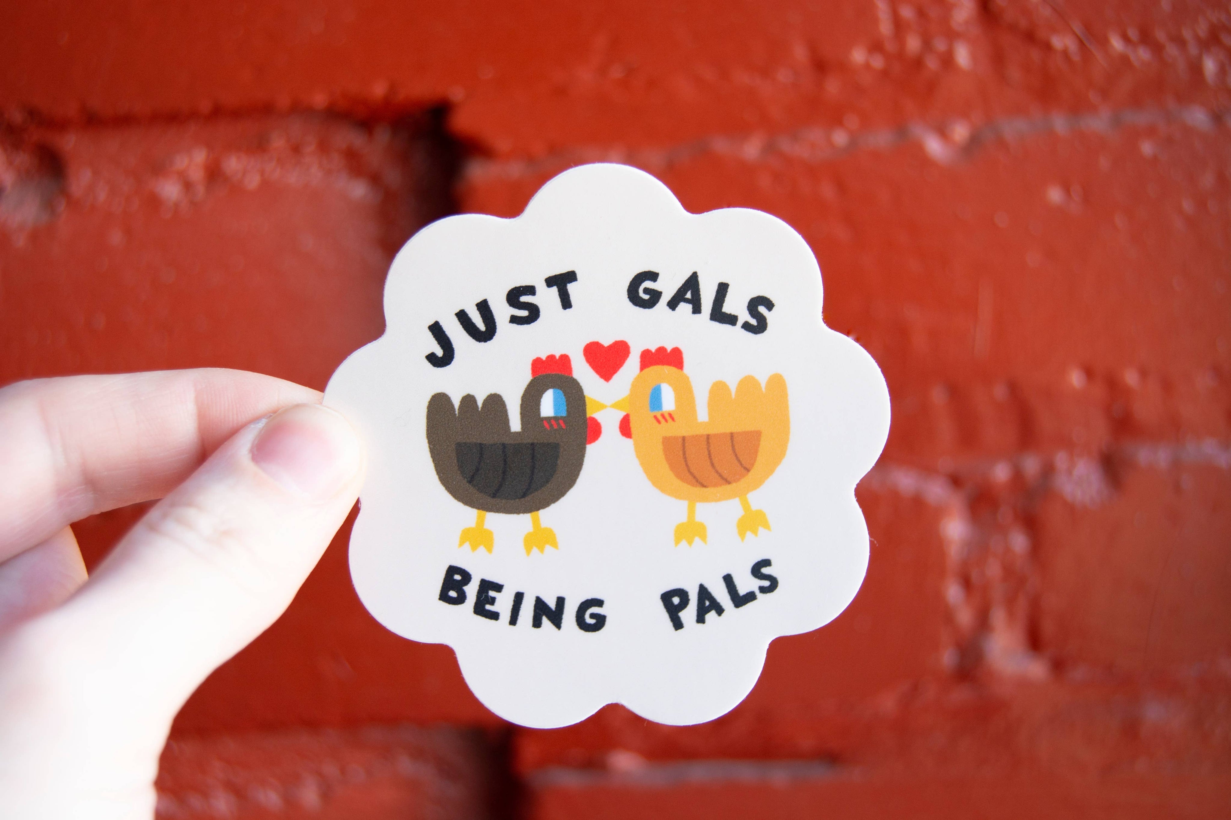 Just Gals Being Pals Sticker – Bench Pressed Letterpress