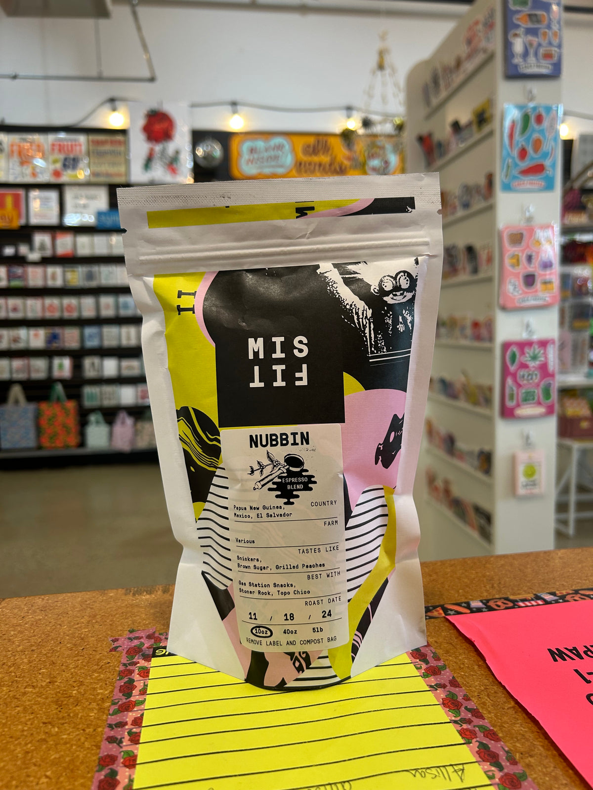 Misfit Espresso Blend Whole Bean Coffee (10oz) – Bench Pressed Letterpress