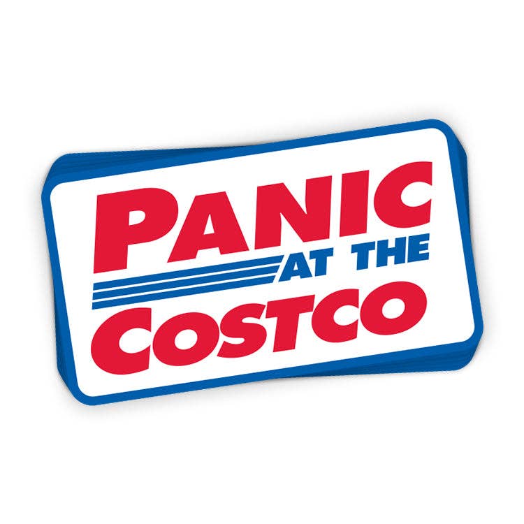 Panic at the Costco Sticker – Bench Pressed Letterpress