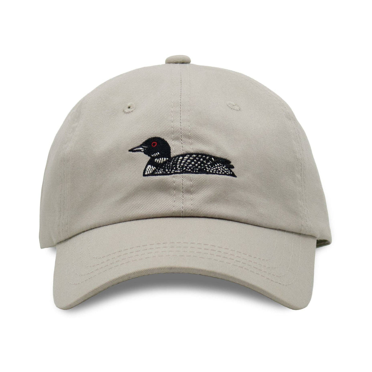 Common Loon Dad Hat: Ivory – Bench Pressed Letterpress