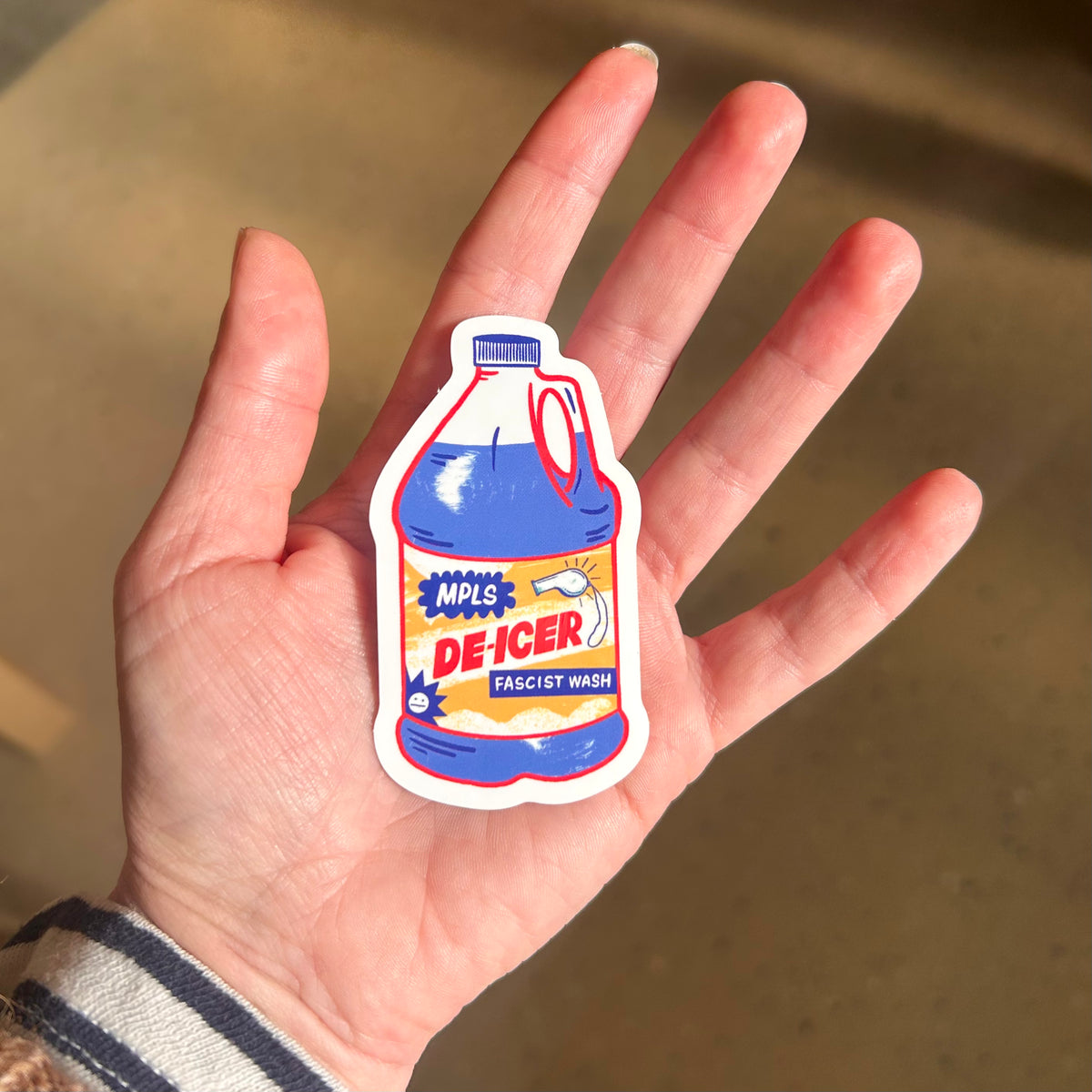 De-Icer Jug Sticker – Bench Pressed Letterpress