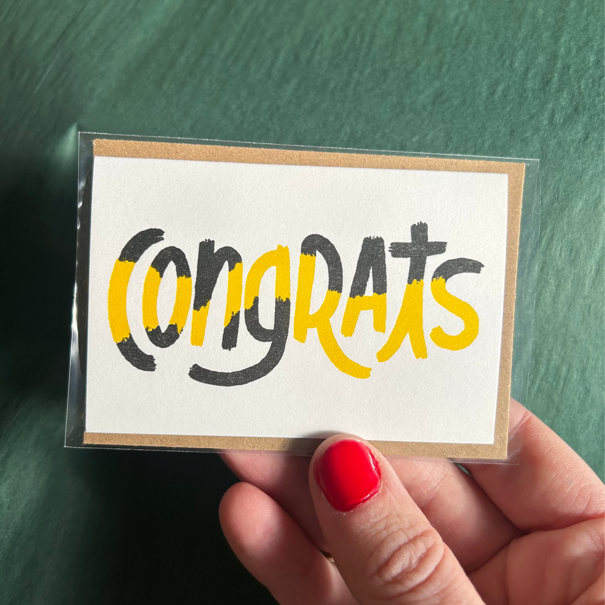 Congrats Mini Card – Bench Pressed Letterpress