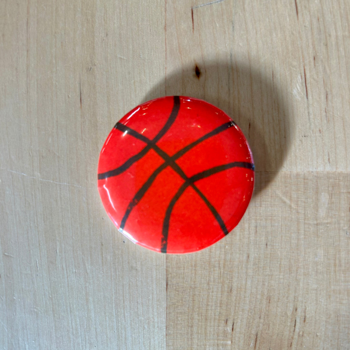 Basketball Button – Bench Pressed Letterpress