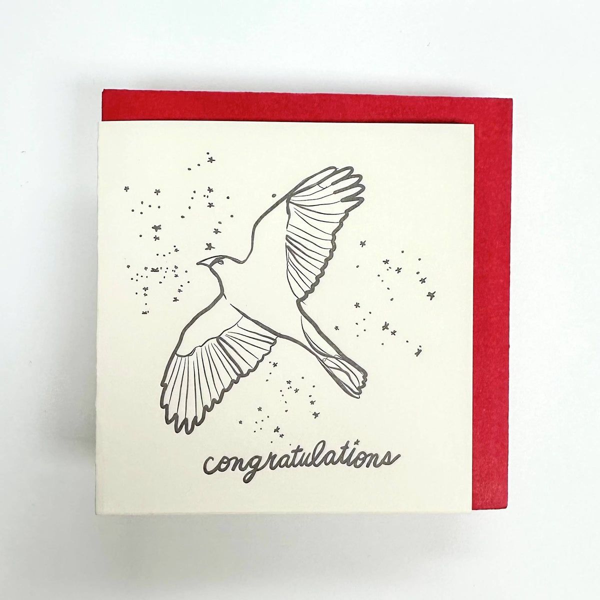 Congrats Bird Mini Card – Bench Pressed Letterpress