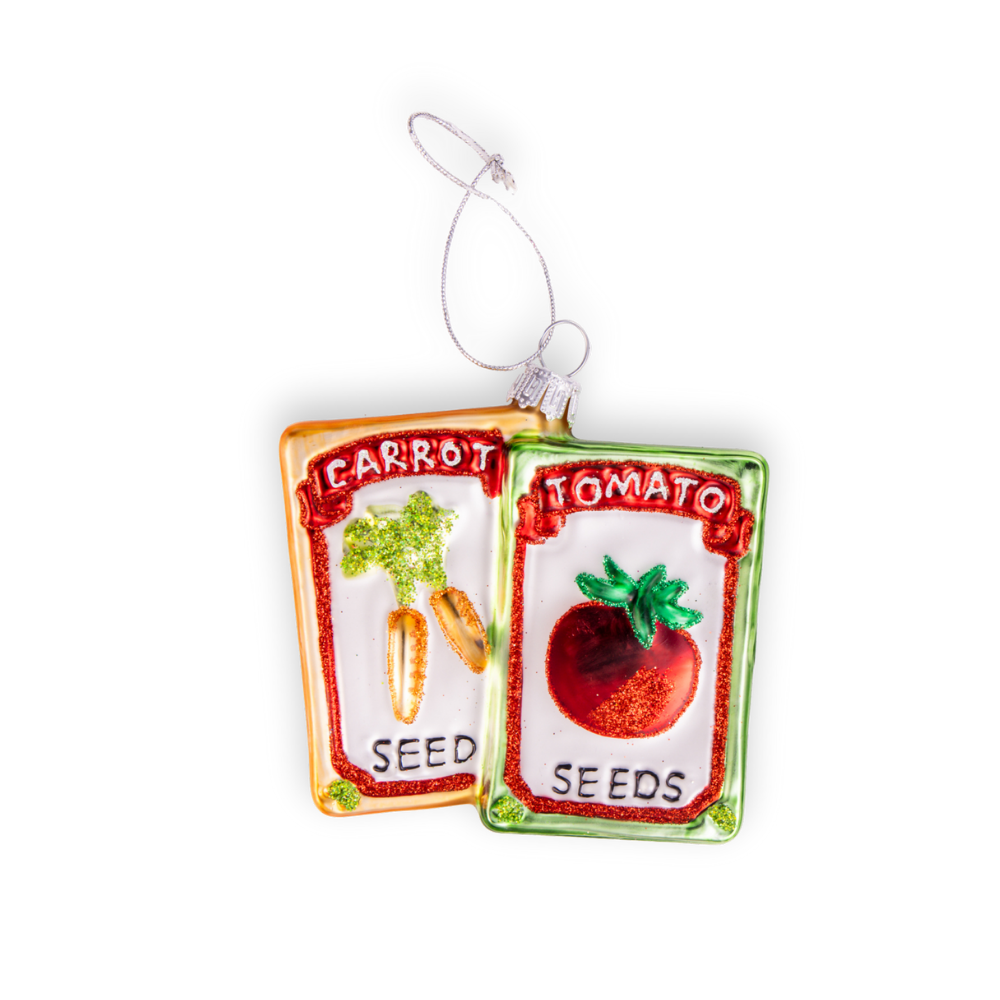 Seed Packet, Sloth, Vintage Glass Handmade Gardening Christmas Ornamen ...