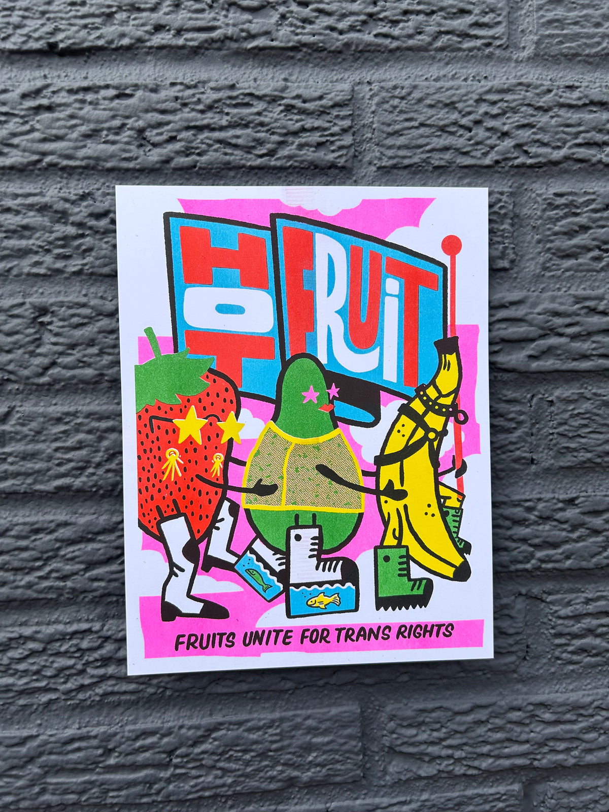 Hot Fruit Limited Edition Riso Print – Bench Pressed Letterpress