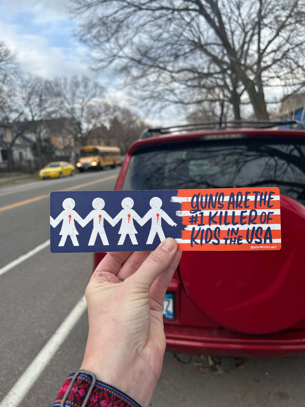 Guns Bumper Sticker – Bench Pressed Letterpress