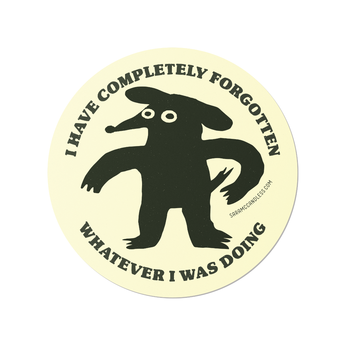 Completely Forgotten Sticker – Bench Pressed Letterpress