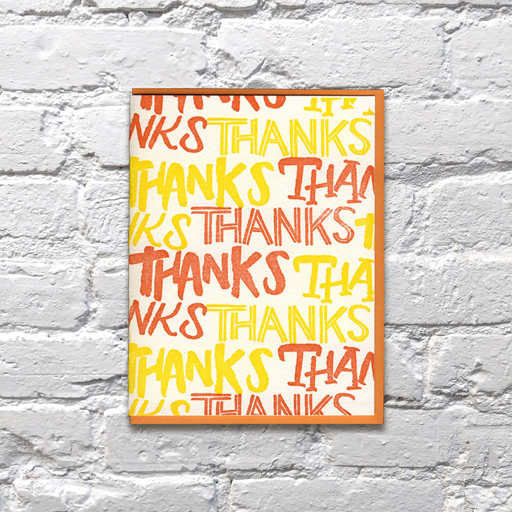 Set of 6 TY-01 Thanks (All Over) (boxed note) – Bench Pressed Letterpress